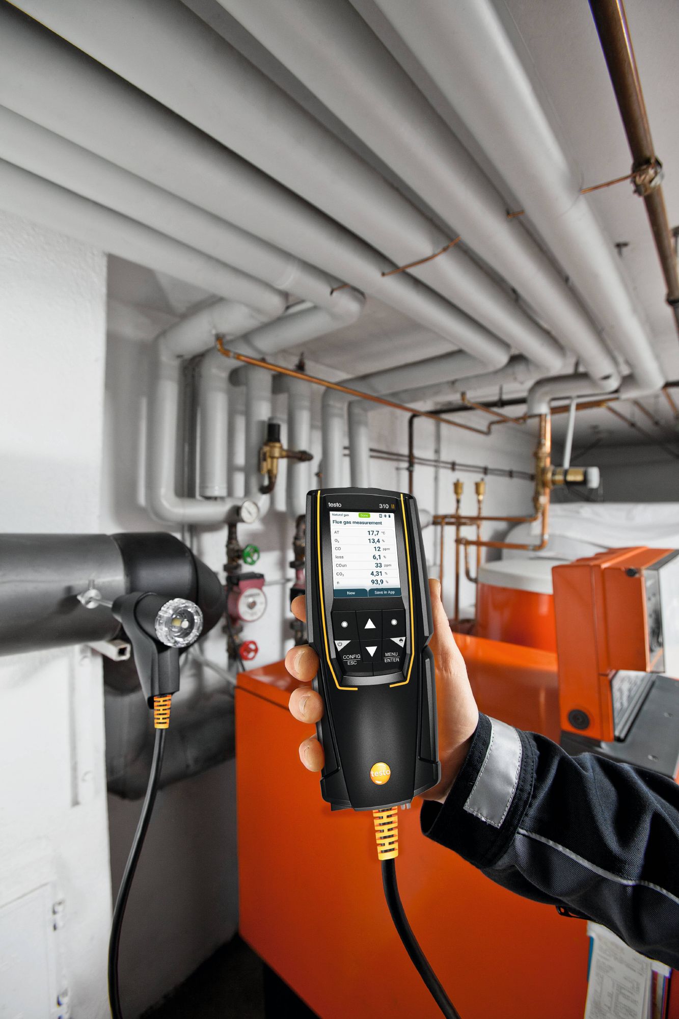 testo 310 II -– analyseur de combustion avec imprimante | Analyseur de ...