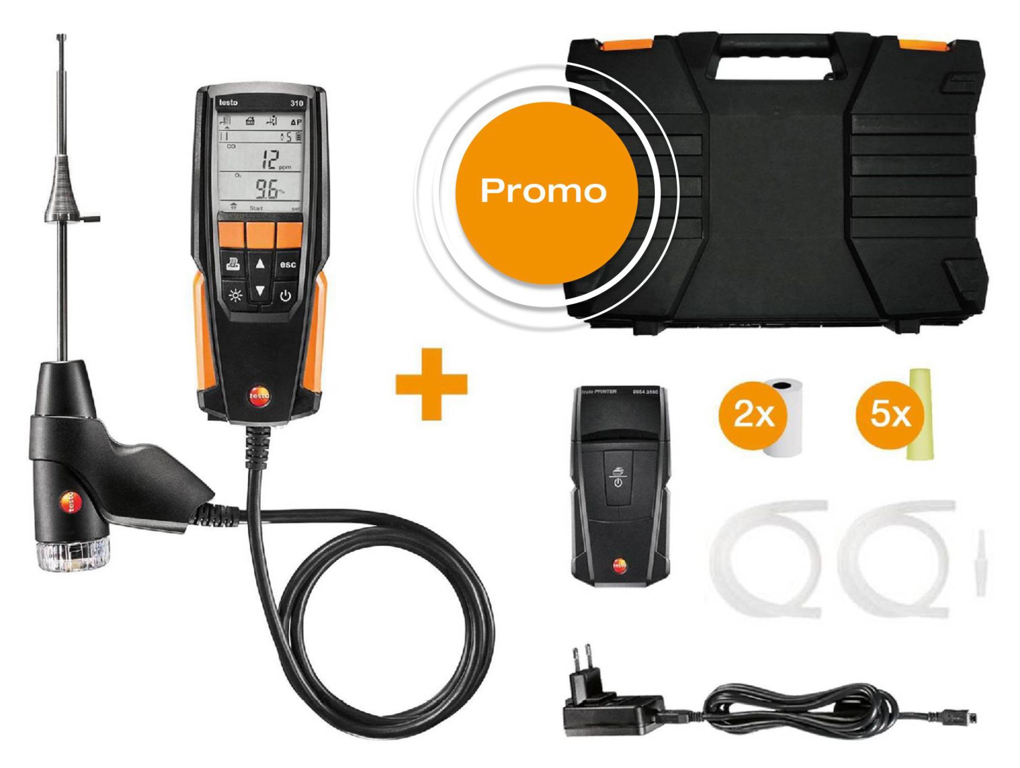 testo 310 set with printer | Portable devices - with connectable probes ...