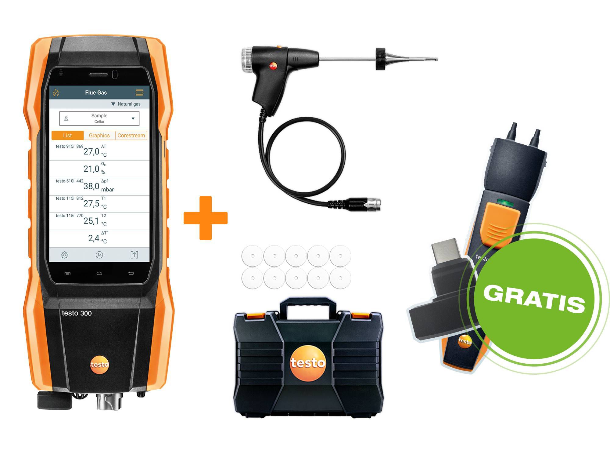 testo 300 Longlife set | Rookgasanalyser testo 300 | Flue gas analysis ...
