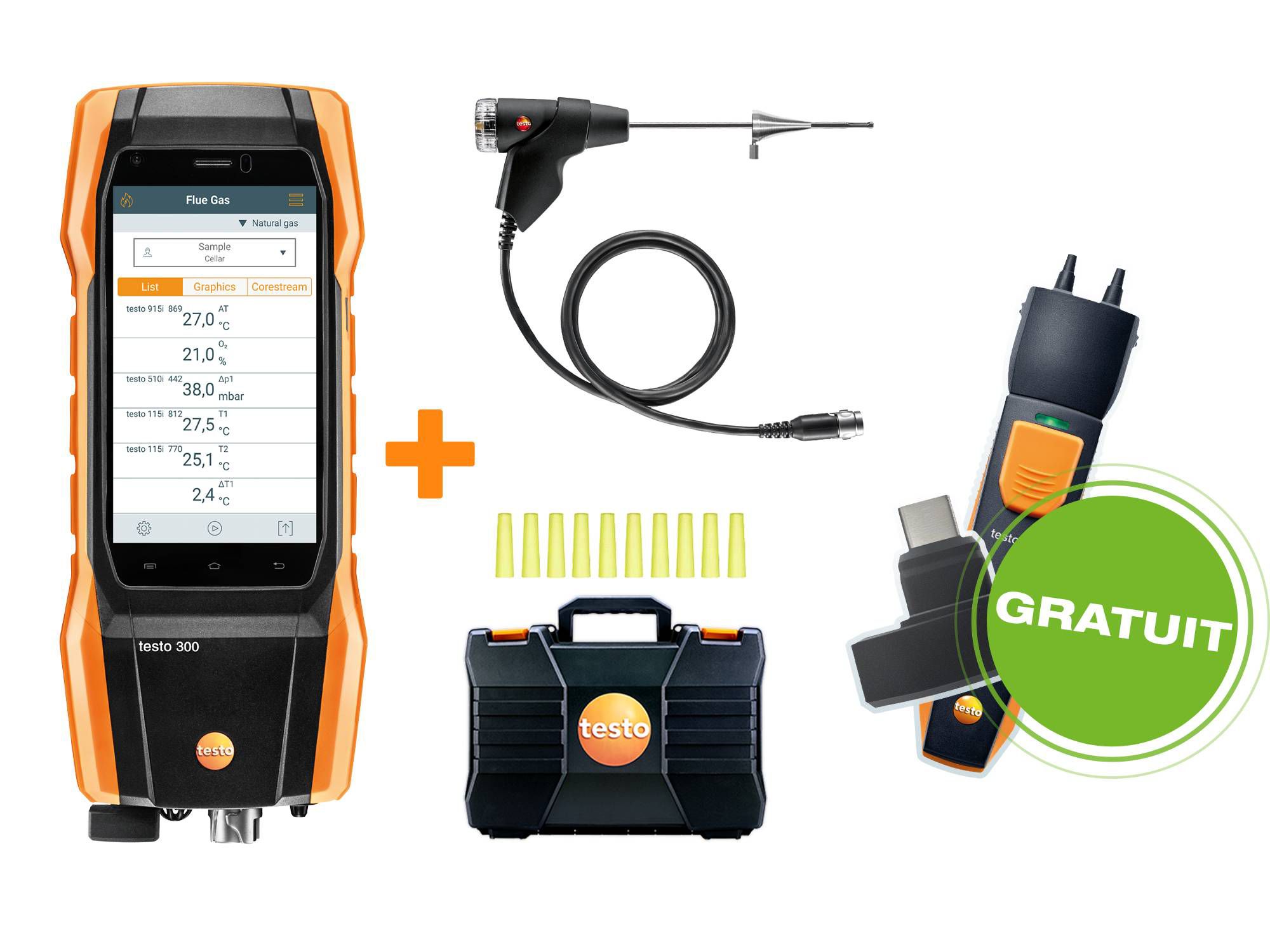 testo 300 kit | Analyseur de combustion testo 300 | Analyse de ...
