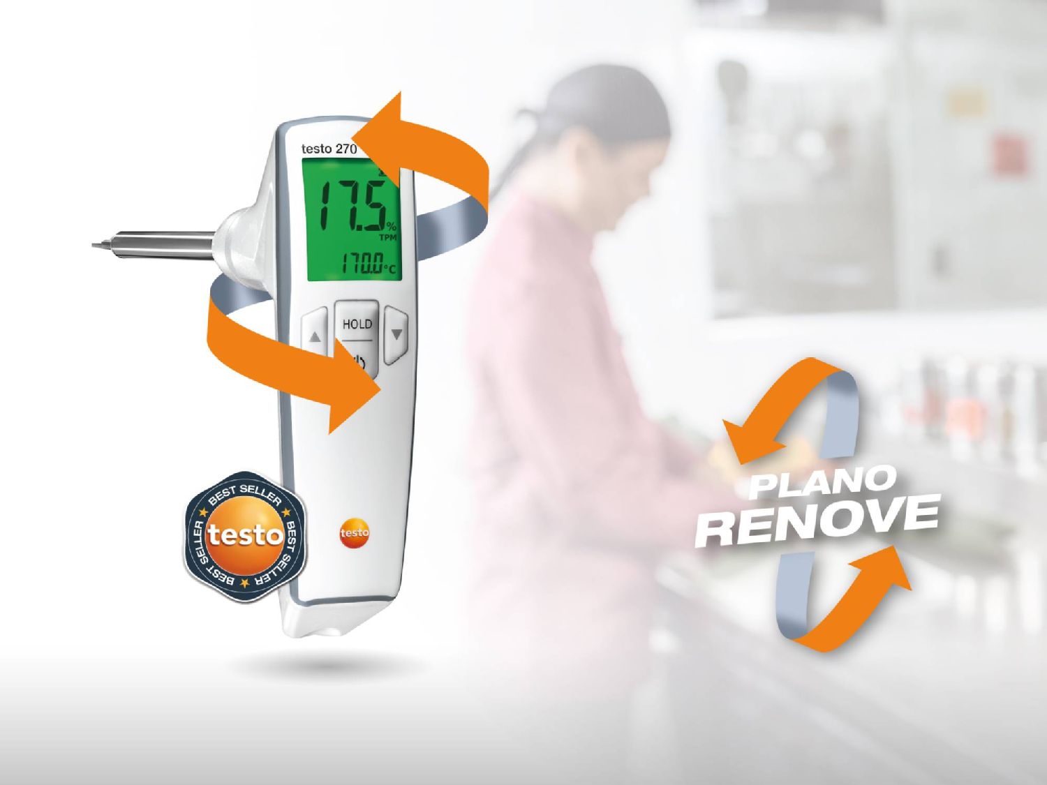 Aparelho de medição do óleo de fritura testo 270 | Instrumentos Testo S.A.