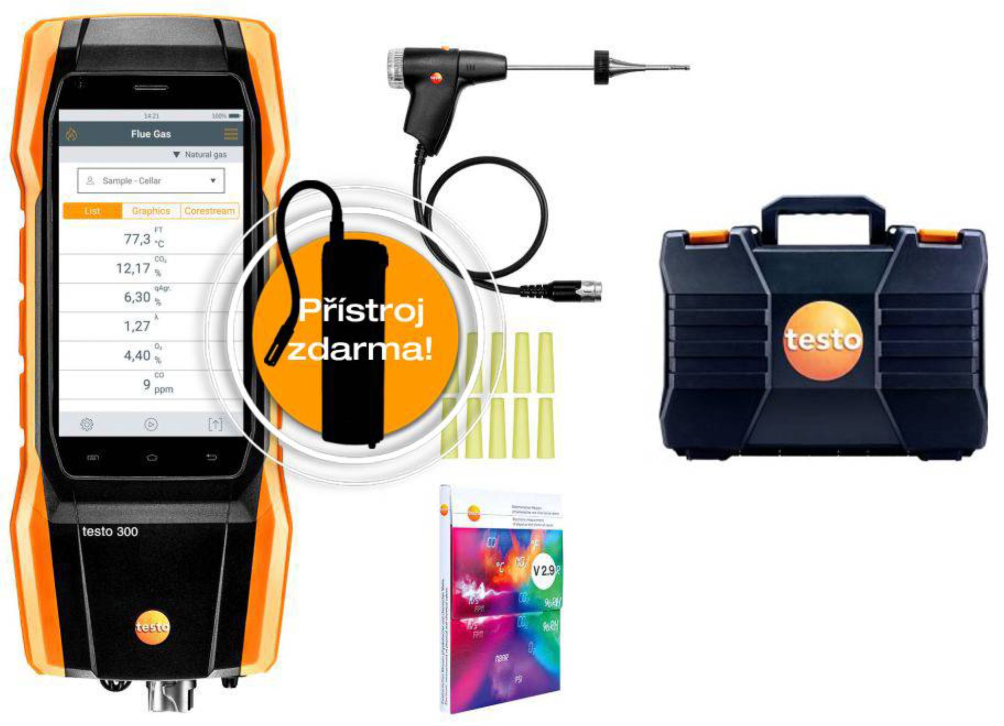 testo 300 Longlife sada 1 | Analyzátor spalin testo 300 | Analýza ...